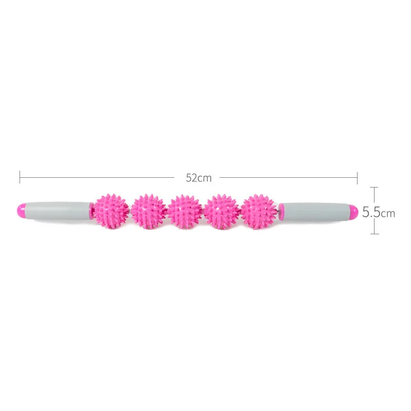 M3 Body Massage Stick with 5 Spiky Ball 360 Degree Rotation - FitMed