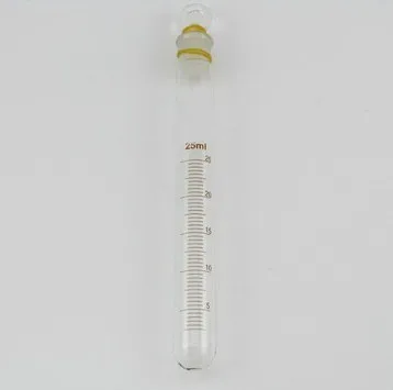 25ml graduated glass test tube with plug alibration test tube glass ...