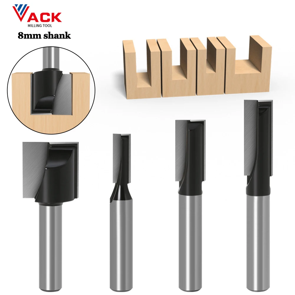8mm Shank Wood Engraving Bit Cleaning Bottom Router Bits Solid Carbide ...