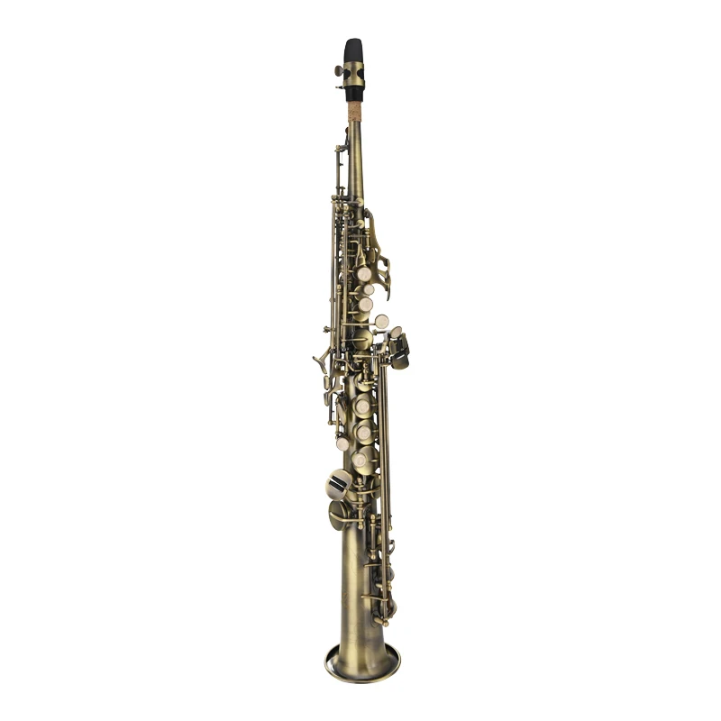 Margewate B Flat Straight Pipe Soprano Saxophone Professional Brass ...