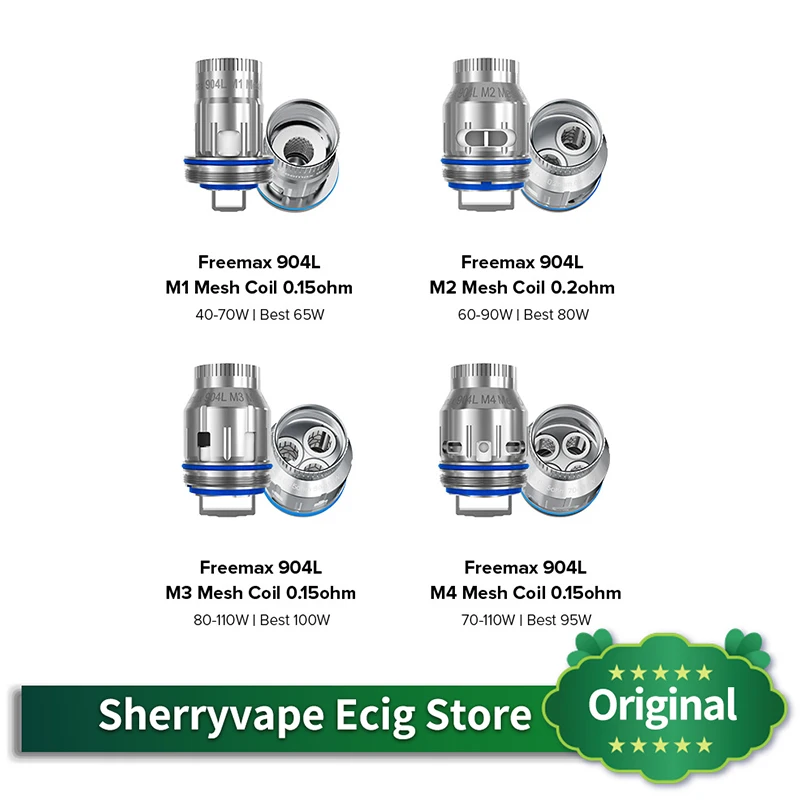 Freemax 904L M Mesh Coil, M1 0.15ohm/ M2 0.2ohm / M3 0.15ohm/ M4 0 ...