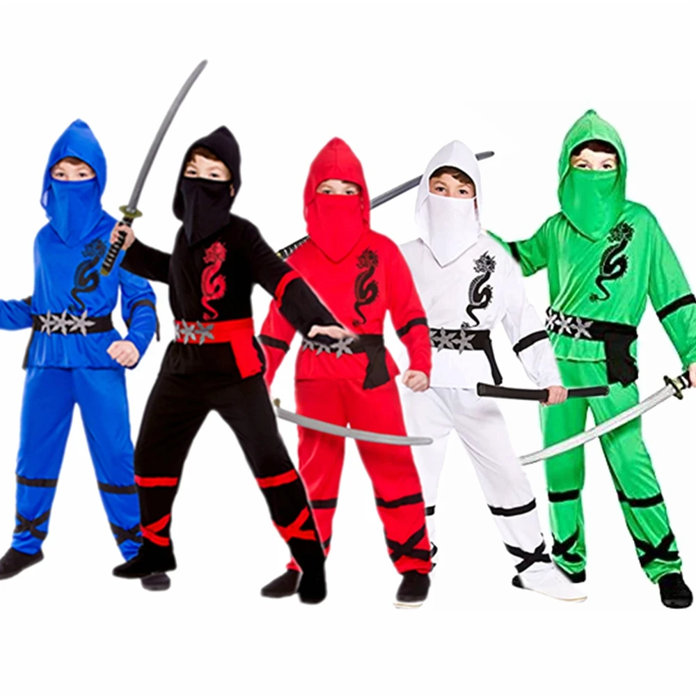 Kinder Ninja Kostüm Power Ninja Cosplay Jungen Kinder Halloween Krieger ...