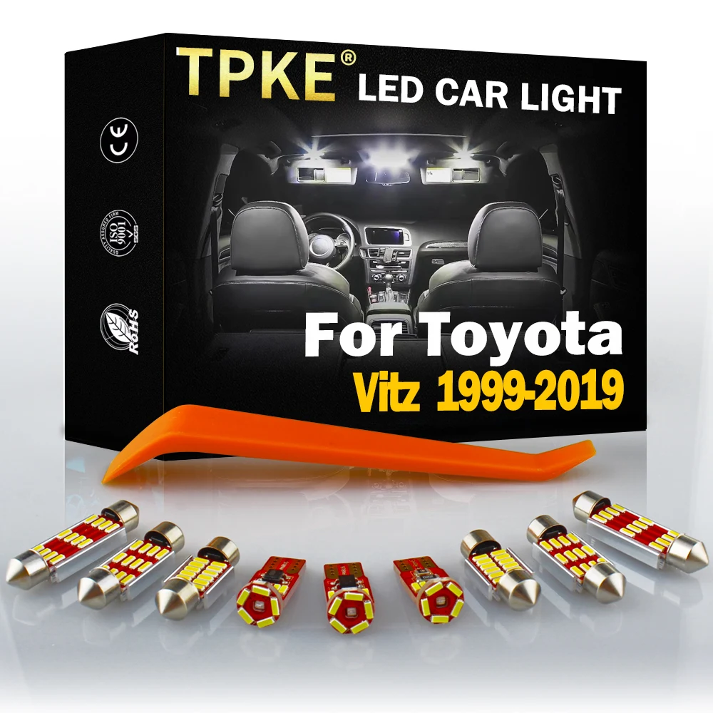 TPKE Canbus Interior LED Bulb Kit For Toyota Vitz 1999 2019 Auto ...