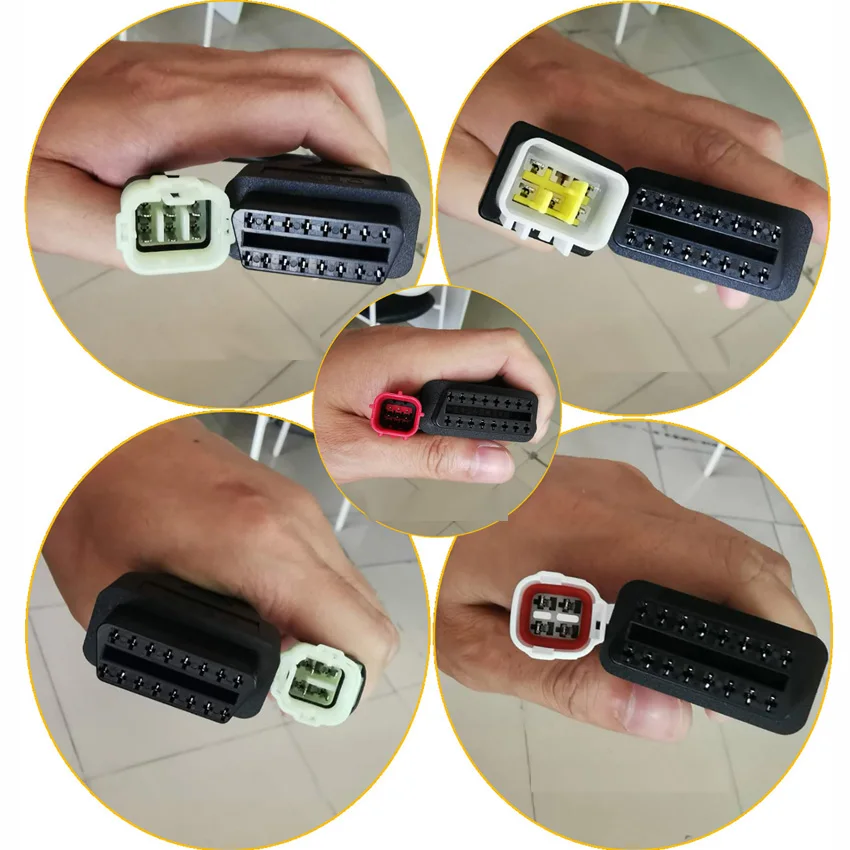 Outil de diagnostic,Câble OBD pour moto,12 types EFI,3 broches,4 ...