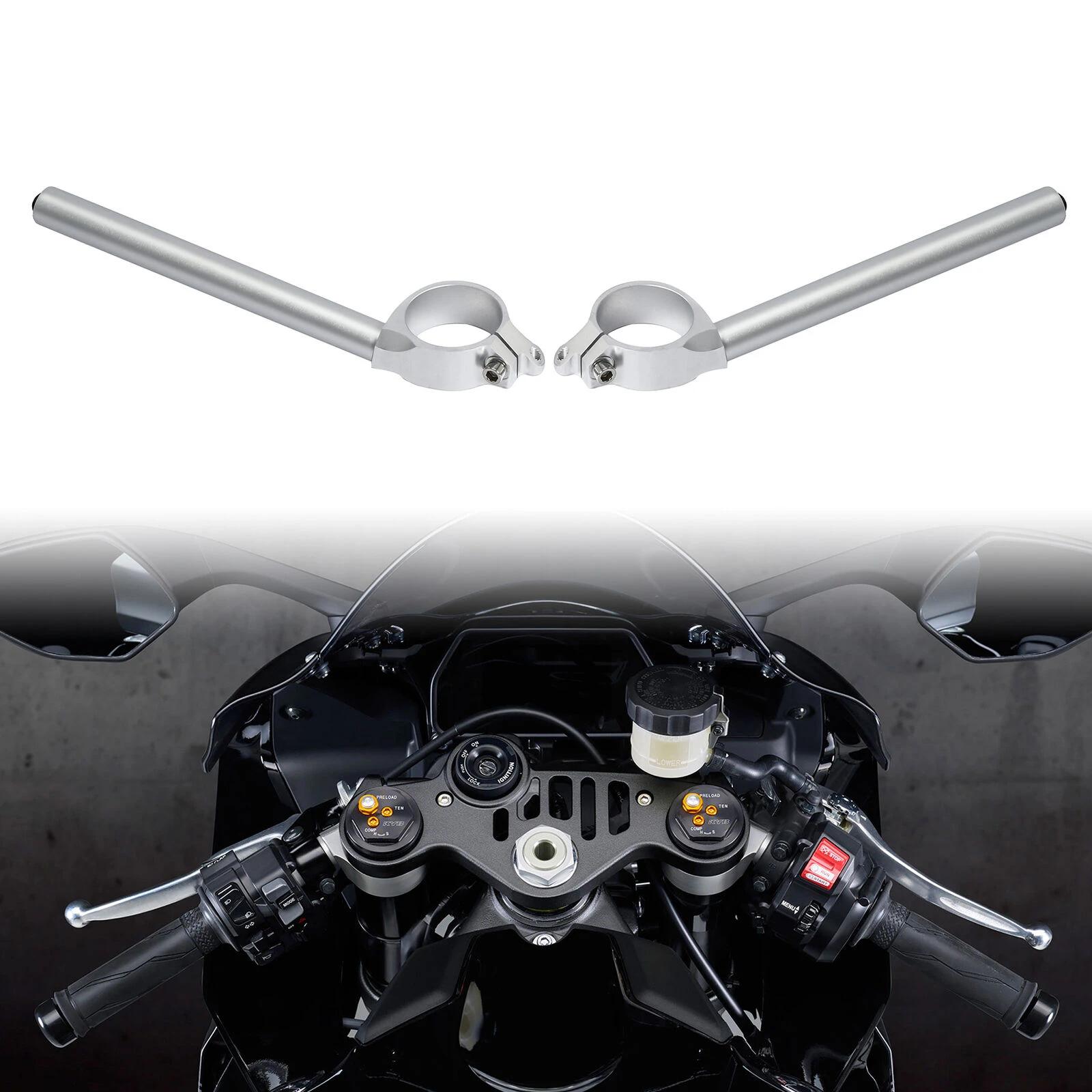 Motorcycle Handlebars Clip | Yamaha R1 Handlebar | R1 2019 Clip Ons ...