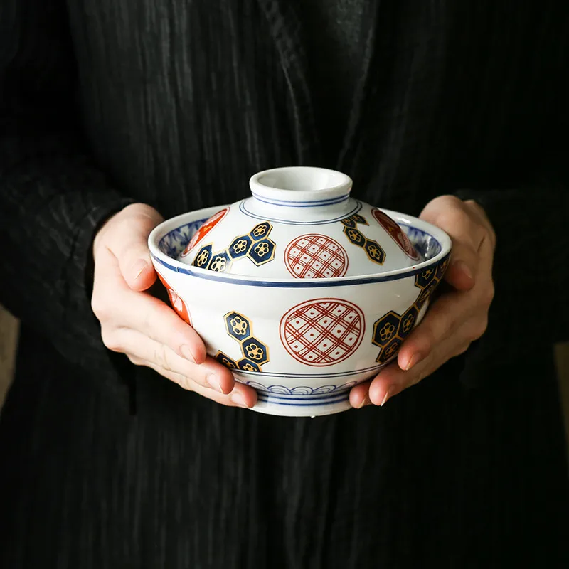 Bol,Pot à ragoût en céramique de Style japonais avec couvercle,grand ...