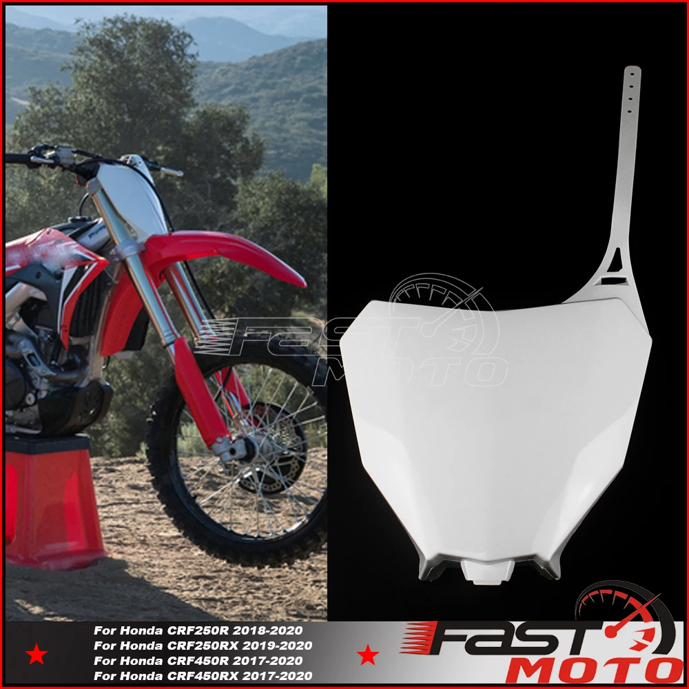 Redmoto Plastic Enduro MX Racing Supermoto Front Number Plate for Honda ...