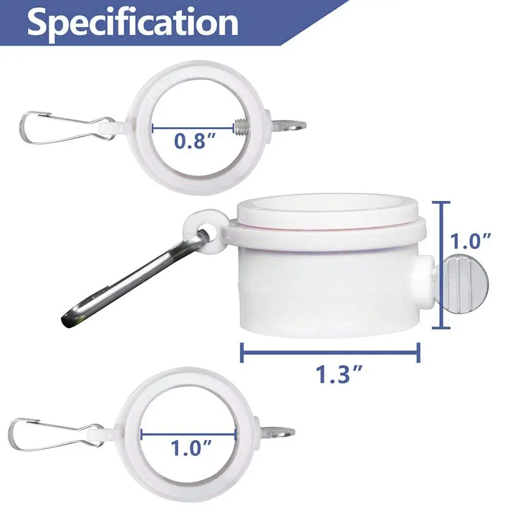 2pcs Plastic Flagpole Mounting Rings Set With Fixed Hookanti Wrap 360 ...