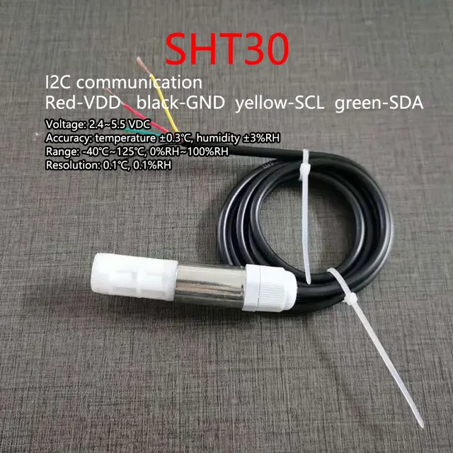 SHT30 SHT31 SHT35 Temperature and Humidity Sensor Probe Waterproof ...