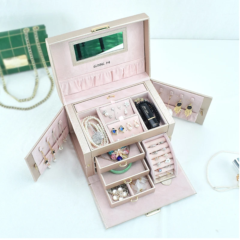 Princess-Jewelry-Box-European-Jewelry-Storage-Box-Large-Capacity-Wooden ...