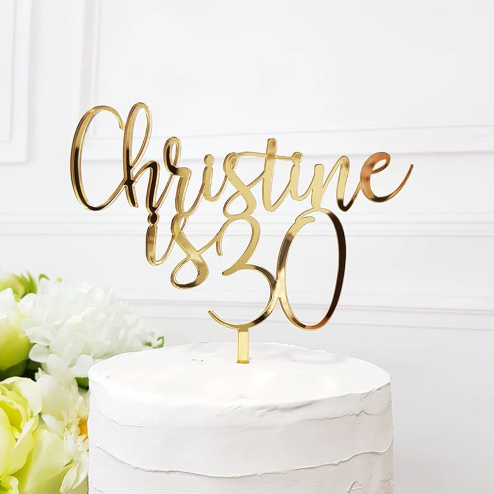 Cake Topper named Lettering personalized Paper & Party Supplies etna.com.pe