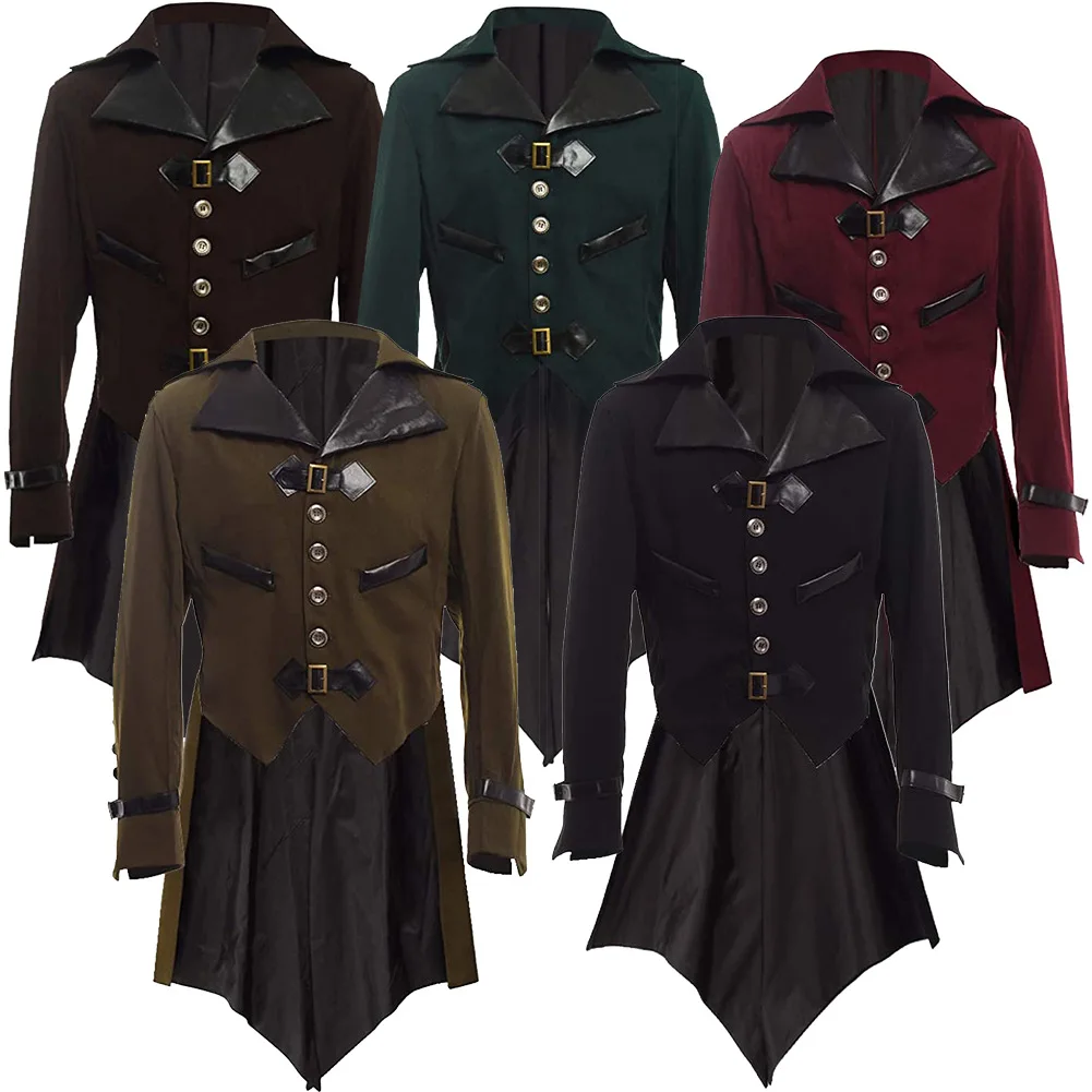 Medieval Renaissance Vintage Woman Gothic Victorian Tail Suit Steampunk ...