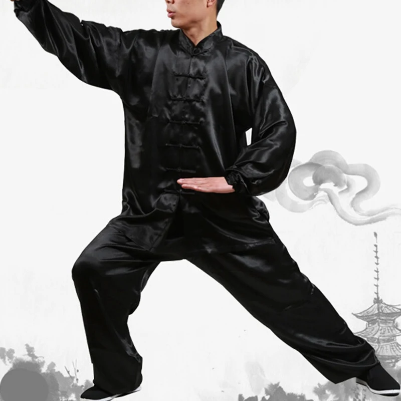 Unisex Wushu Clothing Martial Arts Faux Kung Fu Suit Men Tai Chi ...