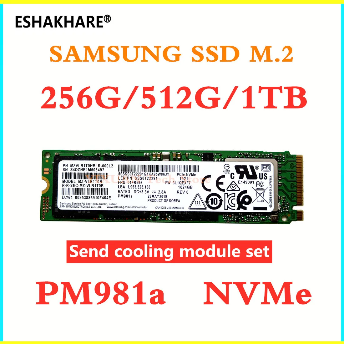 Novo samsung m.2 pm981a 256gb 512gb 1tb unidades de estado sólido ...