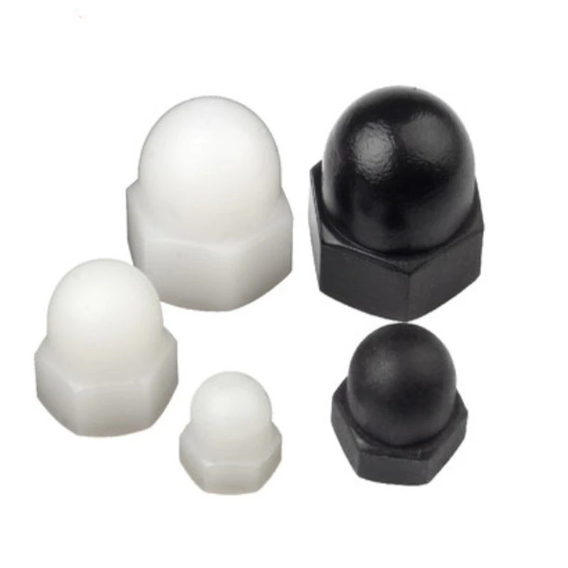 10-50pcs M3 M4 M5 M6 M8 M10 Black And White Nylon Nut Plastic Cap Nuts Decorative Acorn Nut ...