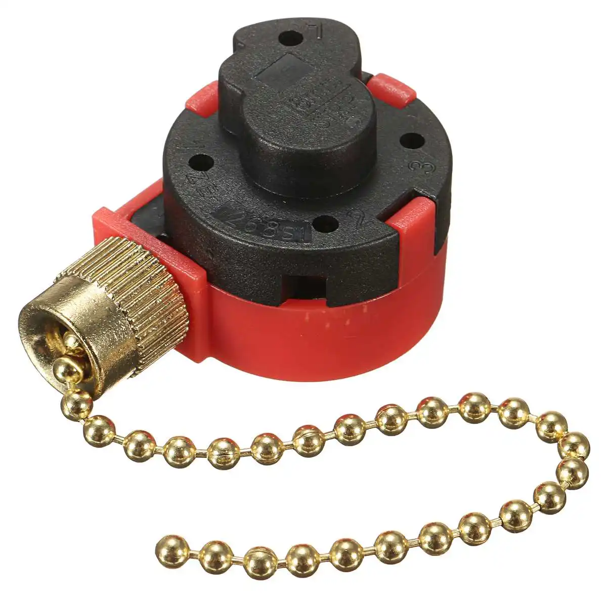 Red Zipper Switch 10cm 3 Speed Pull Chain Control Nickel Fan switch ...