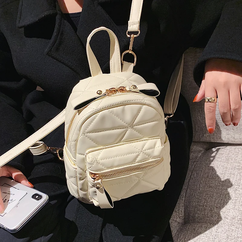 Luxury PU Leather Brand Mini Backpacks for Women 2021 Winter Female ...