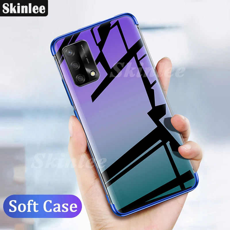 Skinlee For OPPO A74 4G Case Transparent Plating Electroplate Shining ...