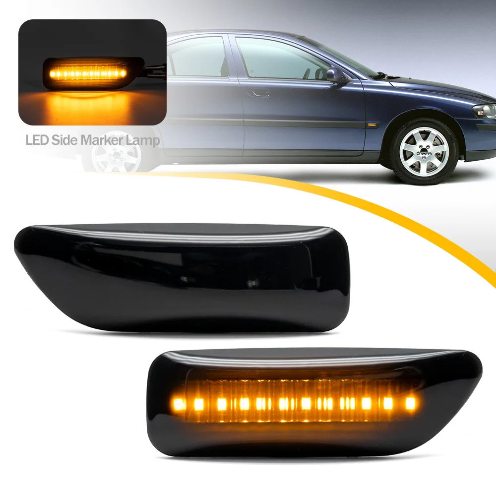 2x Amber Smoke Lens Led Turn Signal Lamps For Volvo S60 Mk1 Pre ...