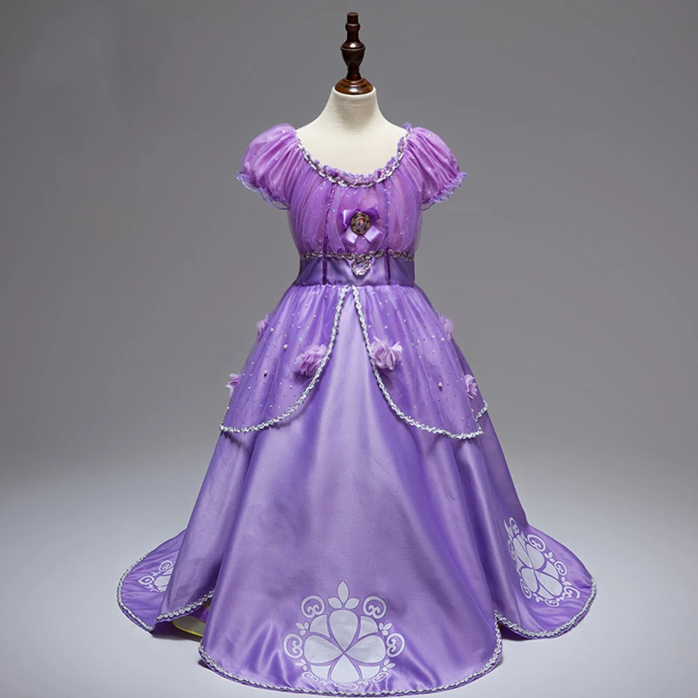 Popular Wholesale New Summer Girl Dress Princess Purple Cosplay Costume ...