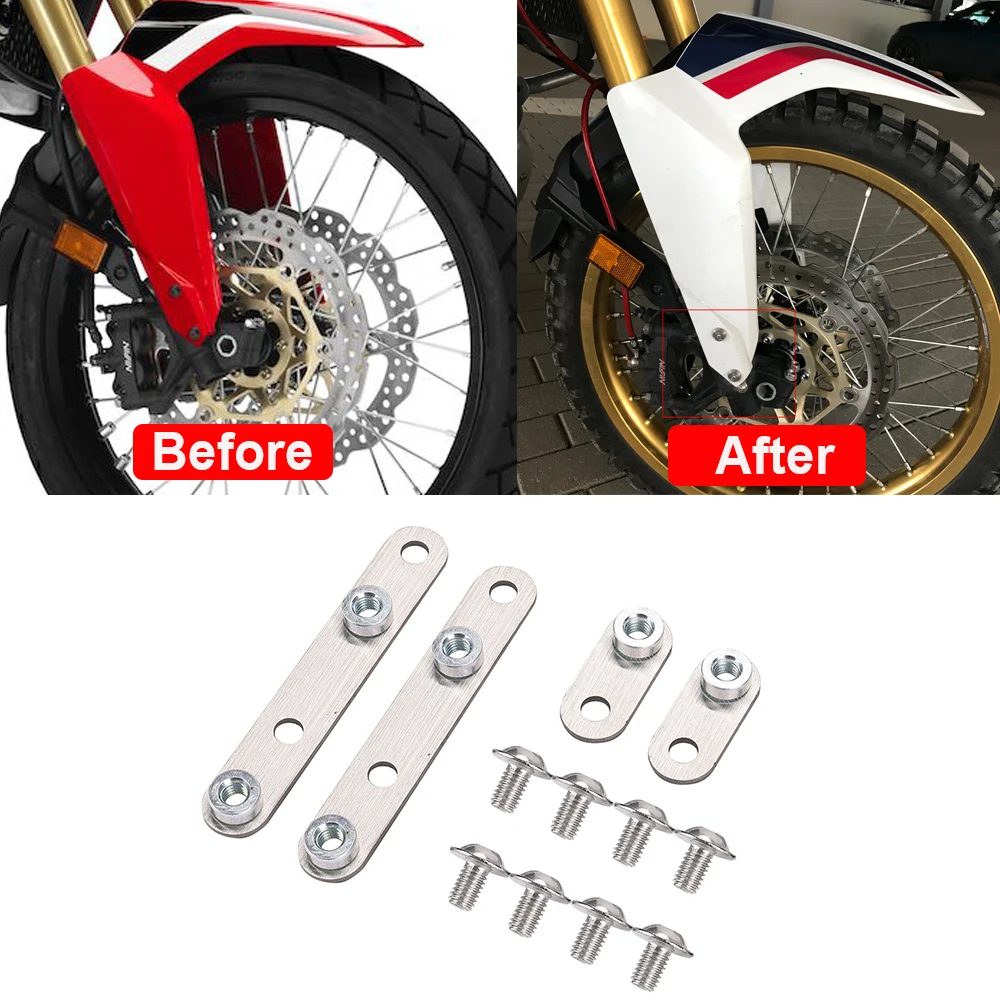 CRF1000L Stainless Steel Adjustable Front Fender Mudguard Riser Rising ...