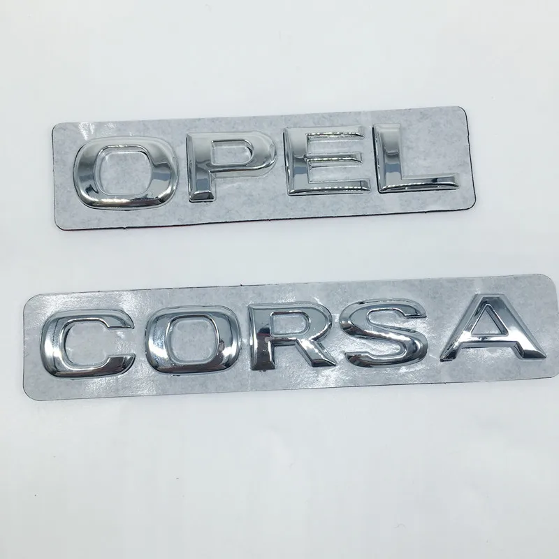 1pcs-ABS-Chrome-OPEL-CORSA-car-Letter-Rear-trunk-Decals-Emblem-badge ...