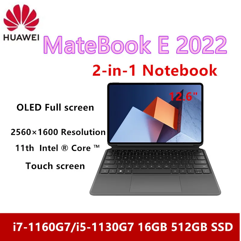Huawei matebook e 2022 2 em 1 tela sensível ao toque notebook lntel i5 ...