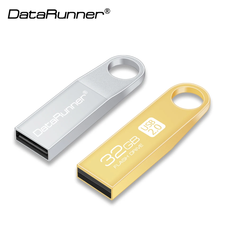 Datarunner Key Chain Usb 2.0 Flash Drive Metal Pen Drive 64gb 32gb 16gb ...