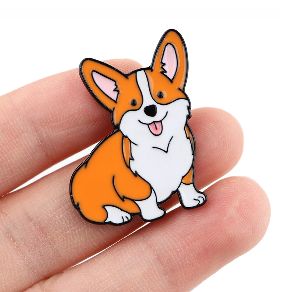 Corgi Cute Dog Collection Enamel Pins For Clothes Badges On Backpack ...