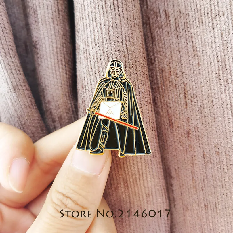 10pcs Freemason Sword Guard Lapel Pin Cartoon Metal Badge Meme Square ...