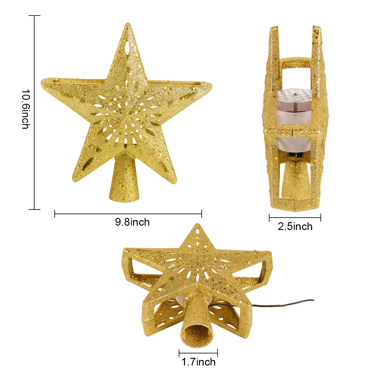 LED Star Tree top For Christmas Tree Ornament Christmas Decoration For ...