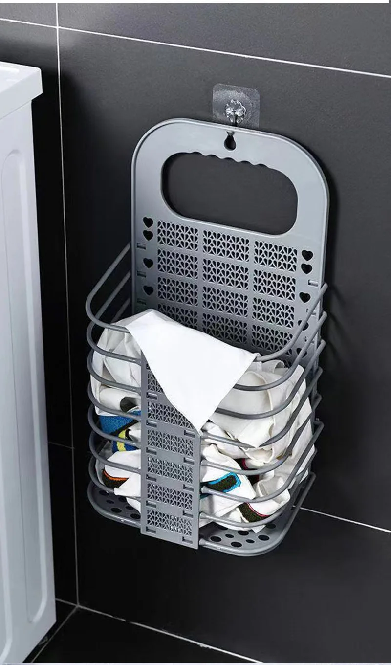 Couleur Grand rose Panier de lavage pliable avec poignée, conteneur de ...