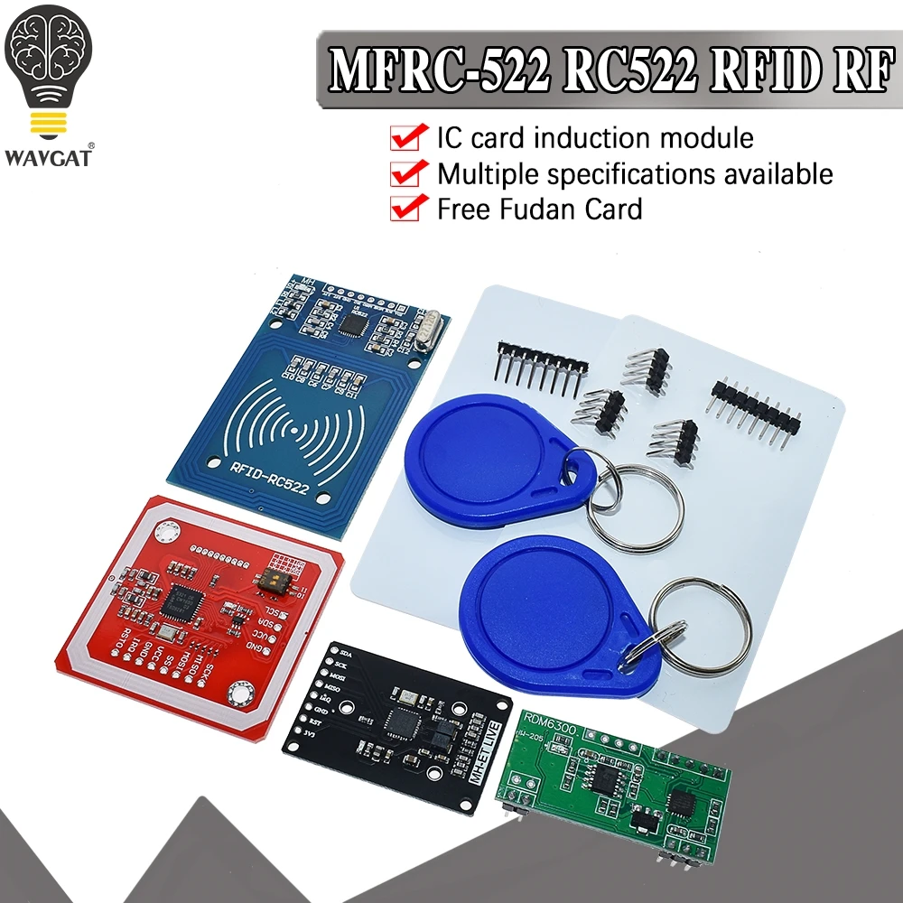 Módulo RFID RC522 MFRC 522 RDM6300, Kits S50 13,56 Mhz 125Khz 6cm con ...