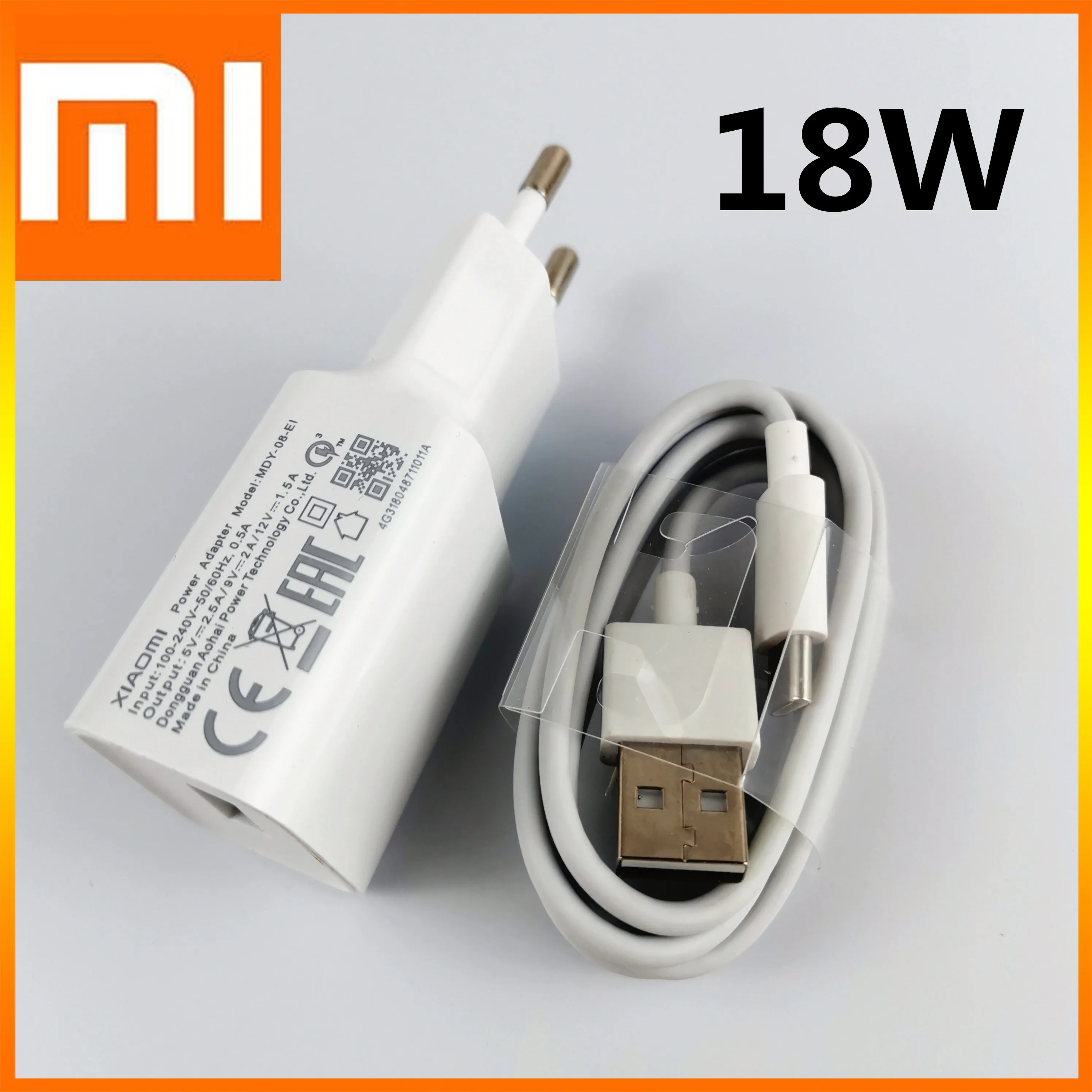Cargador rápido Xiaomi Redmi 9 DE 18W, Cable USB tipo C 2A, Original ...