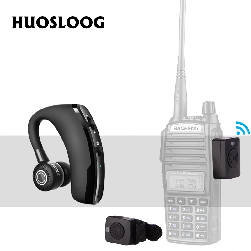 Walkie Talkie Wireless Headset Intercom Bluetooth Earpiece Two Way Radio BT Headphone Earphone ...