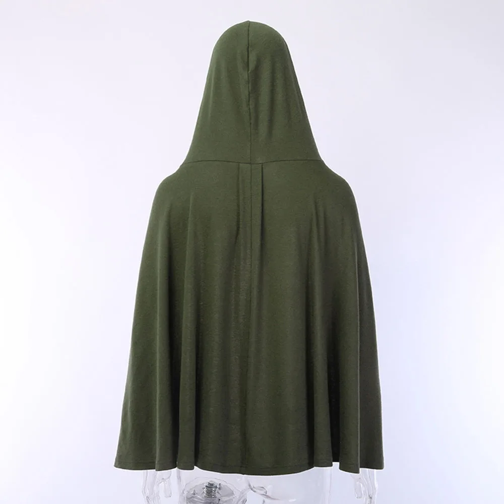 Dark Cloak Women Vintage Hooded Cloak Gothic Witch Cloak Capes ...