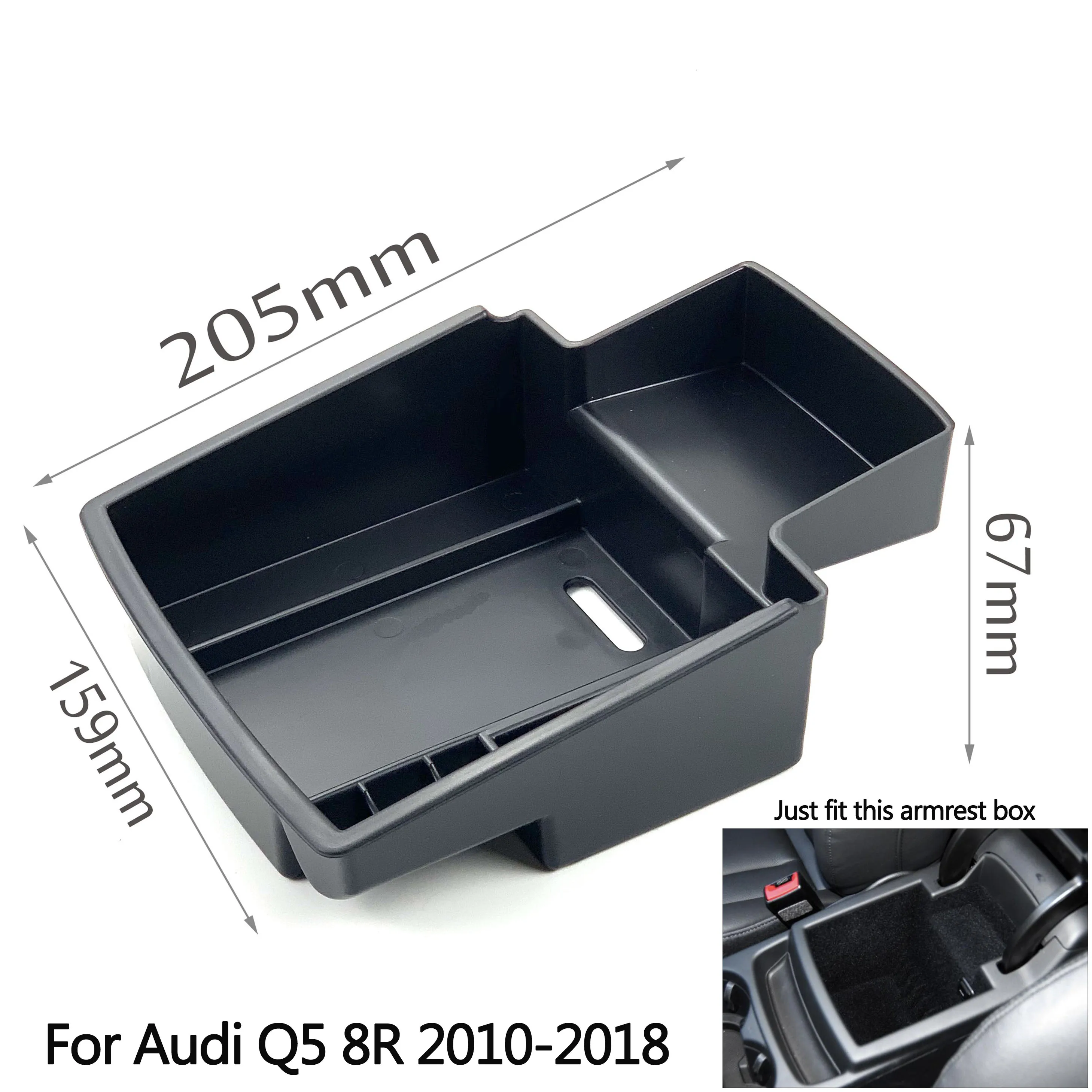 Bo-te-d-accoudoir-pour-Audi-Q5-8R-bo-te-de-rangement-organisateur-de ...