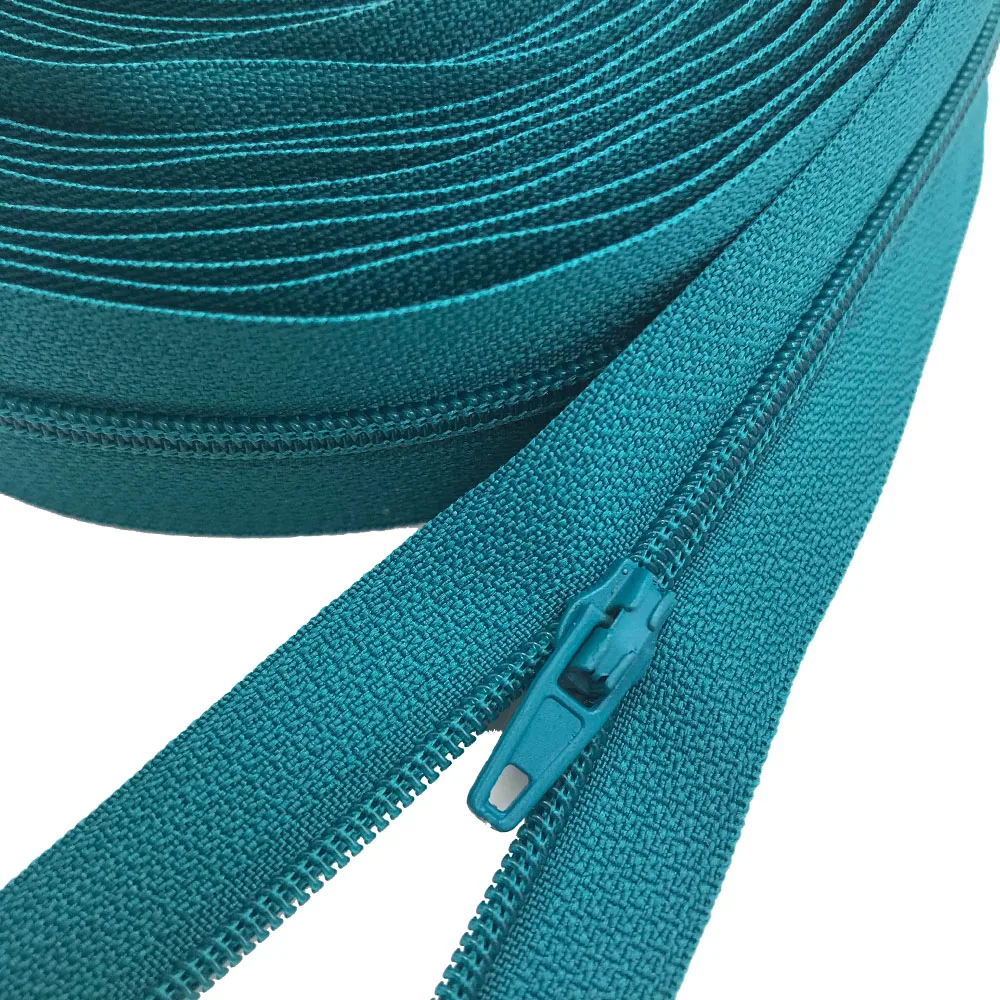 10 Meters 25 Colors Nylon Zippers Rolls with 20pcs Auto-lock Zipper ...