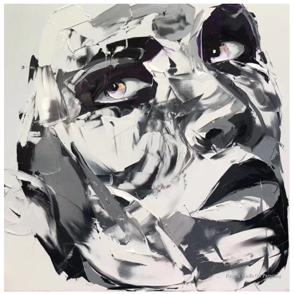 Francoise-Nielly-Hand-Painted-Face-Canvas-Oil-Painting-Portrait-Heavy ...