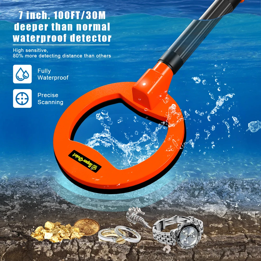 Waterproof-Metal-Detector-60m-Pulse-Underwater-Pointer-Diving-Treasure ...