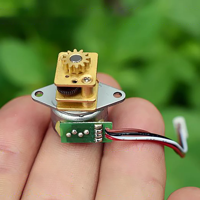 Two phase Four wire 15mm Stepper Motor with All steel Gear Stepping ...