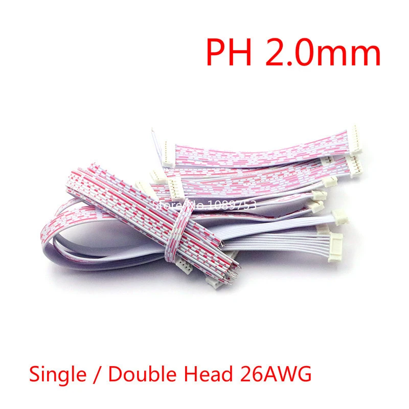 5PCS PH 2.0mm Pitch Connector Cable PH2.0 Plug Line length 10/20/30CM 2P/3P/4P/5P/6P/7P/8P/9P ...