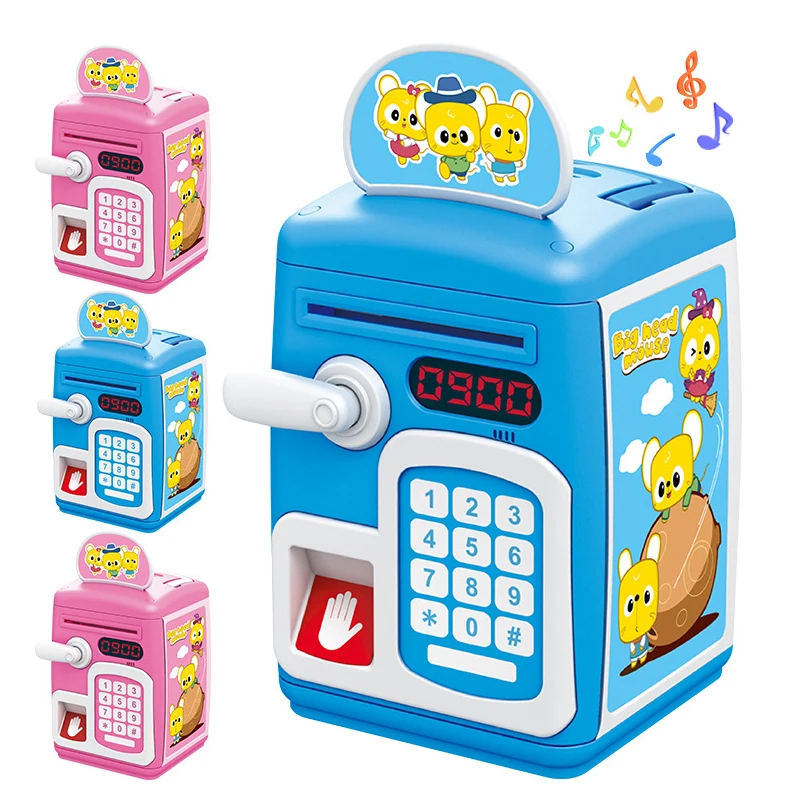 Children Pretend Save Money Game Toys Fingerprint Induction Open ...