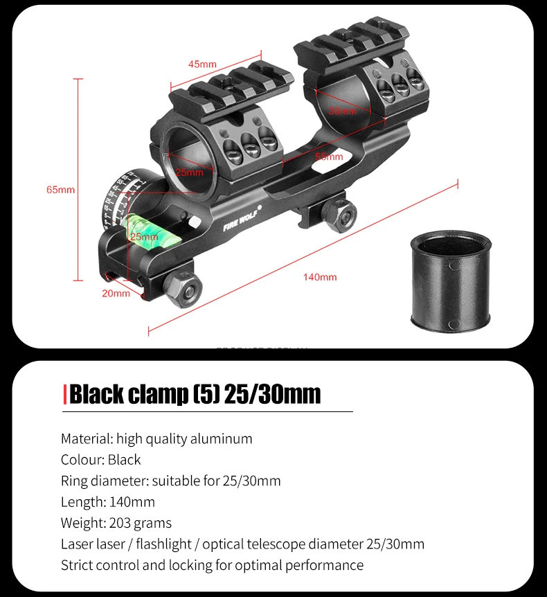 Bubble Level Rifle Scope Mount Hunting Holder Mounts 25.4/30/34/35mm Degree Indicator Rings ...