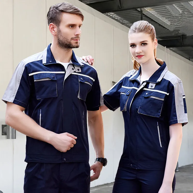 Workshop Uniform Women Men Work Clothing Working Labor Short Sleeve ...