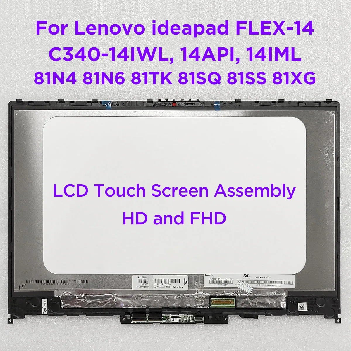 14-0-LCD-Touch-Screen-Digitizer-Assembly-For-Lenovo-ideaPad-C340-14IWL ...