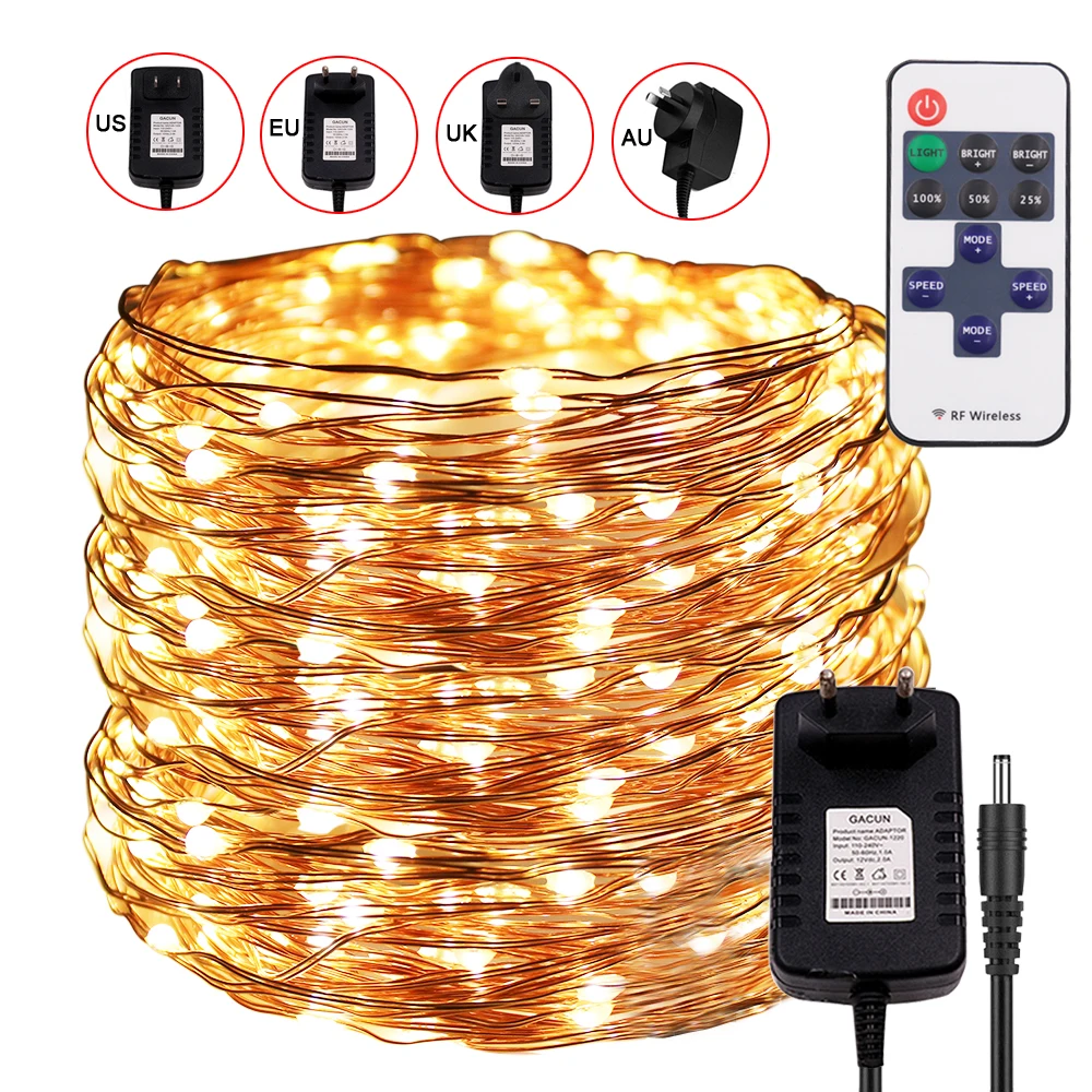 12V-LED-String-Light-with-Remote-Dimmer-10m-20m-30m-300-LED-Fairy ...
