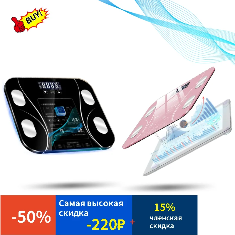 Bluetooth Body Fat Scale Bmi Scales Smart Wireless Digital Body ...