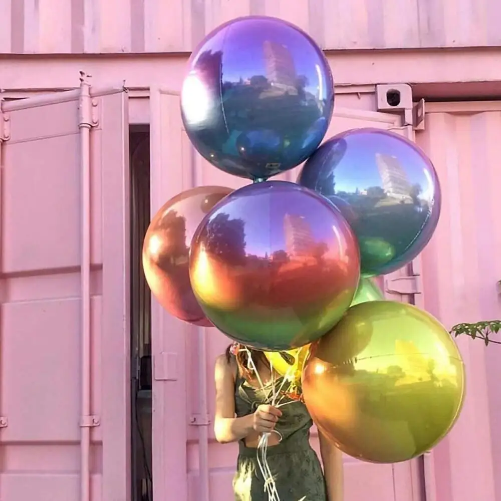 4D-Balloons-22-inch-Gradient-Rainbow-Foil-Balloons-Round-Foil-Balloon ...