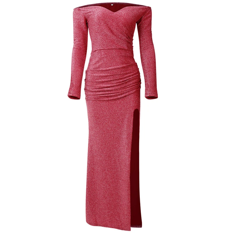 2019 Fall Fashion Long Sleeve Maxi Dress Woman Clothing Night Club ...
